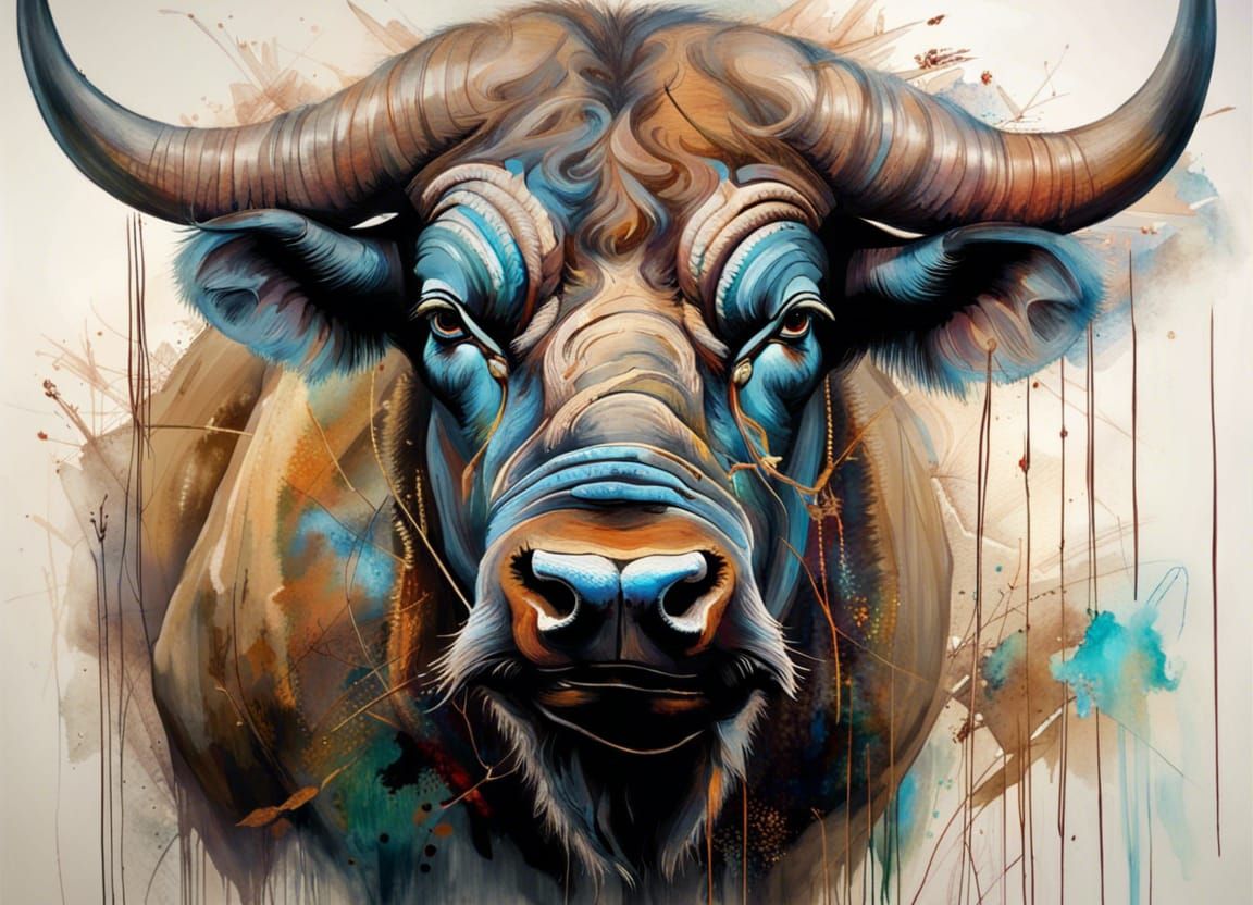 African Buffalo - AI Generated Artwork - NightCafe Creator
