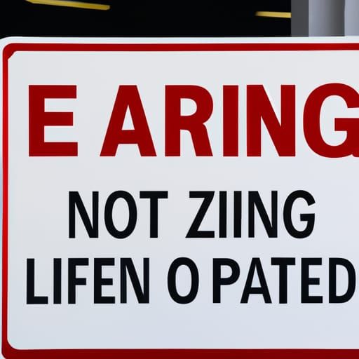 An airport sign that says "The white zone is for immediate loading and ...