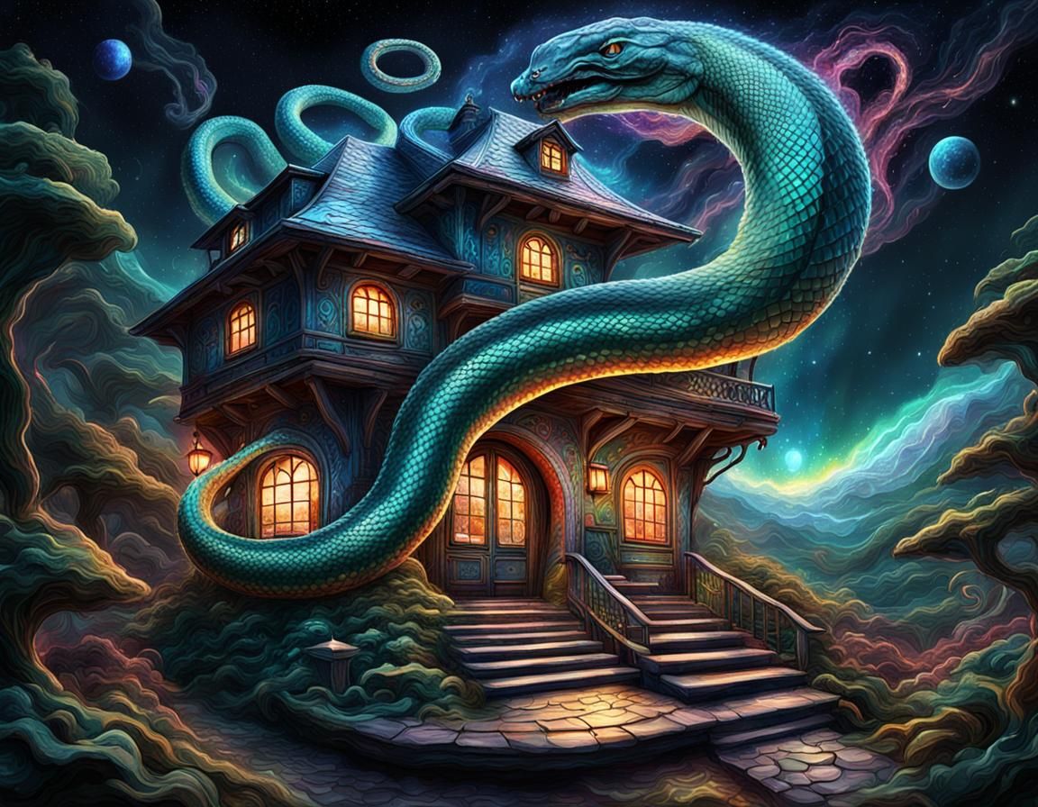 Snake house - AI Generated Artwork - NightCafe Creator