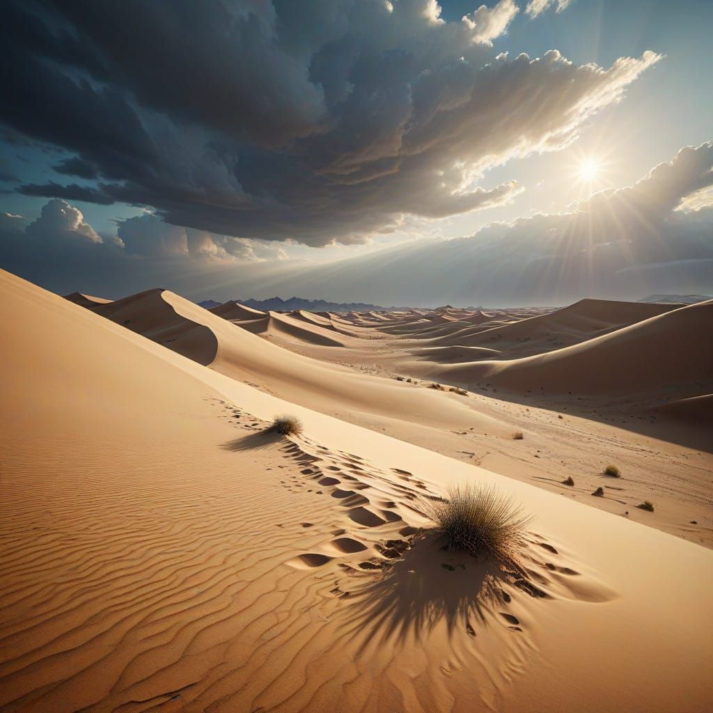 Vibrant Desert Oasis in Unreal Engine 5 Style - AI Art