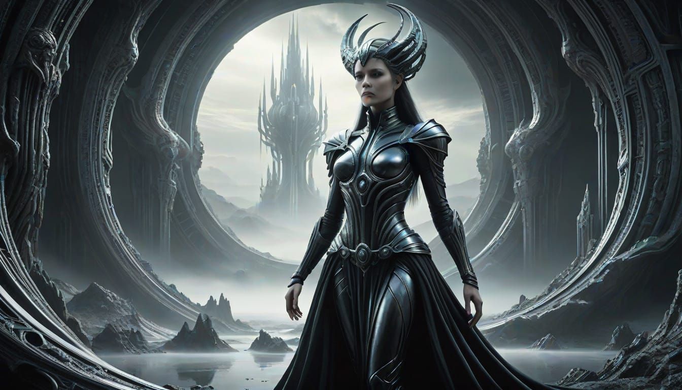 Ethereal Lady of the Celestial Realm in Surrealist... - AI Art