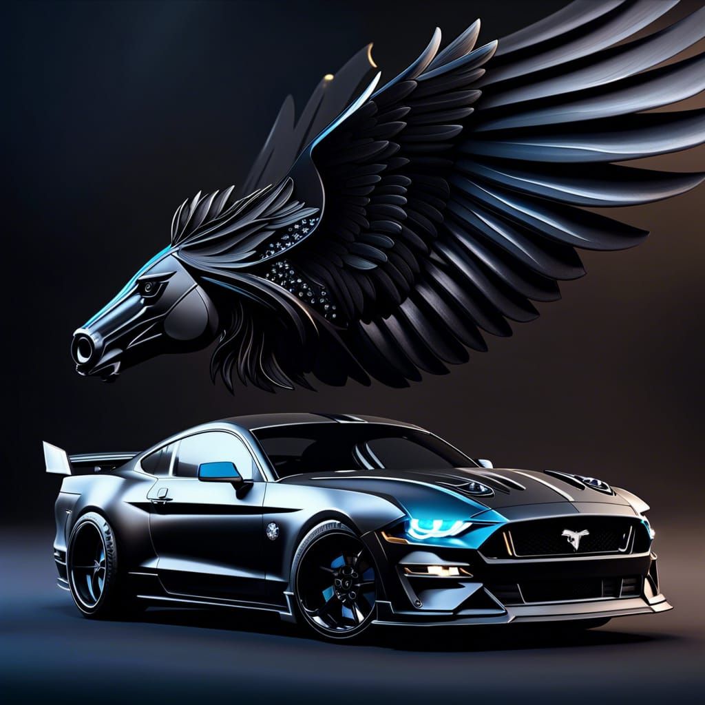 Futuristic ford mustang - AI Generated Artwork - NightCafe Creator