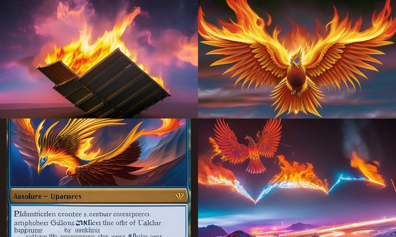 epic multidimensional dumpster phoenix - AI Generated Artwork ...