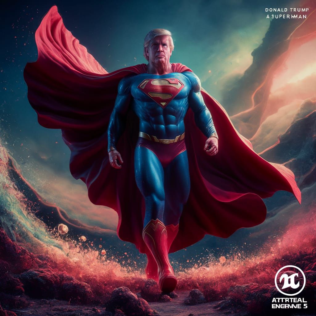 donald trump as superman looking badass - AI Generated Artwork ...