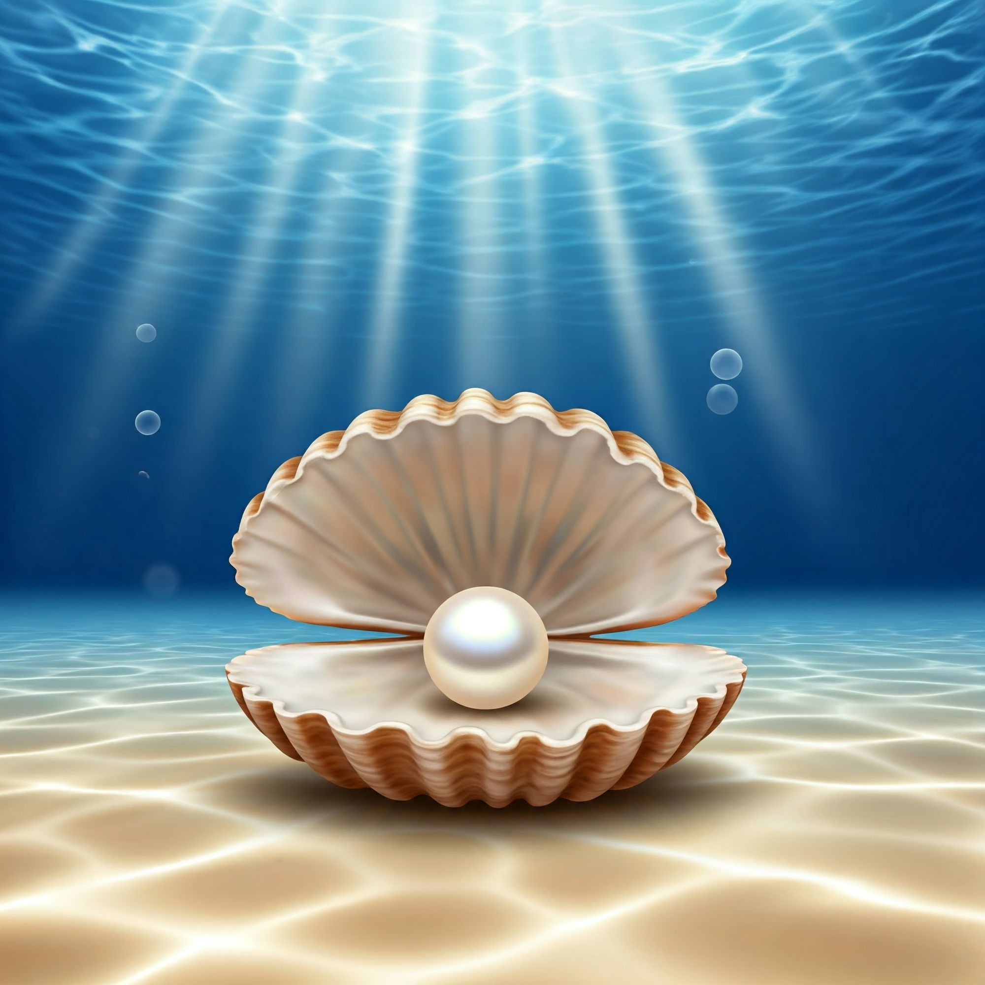 Shell with a pearl