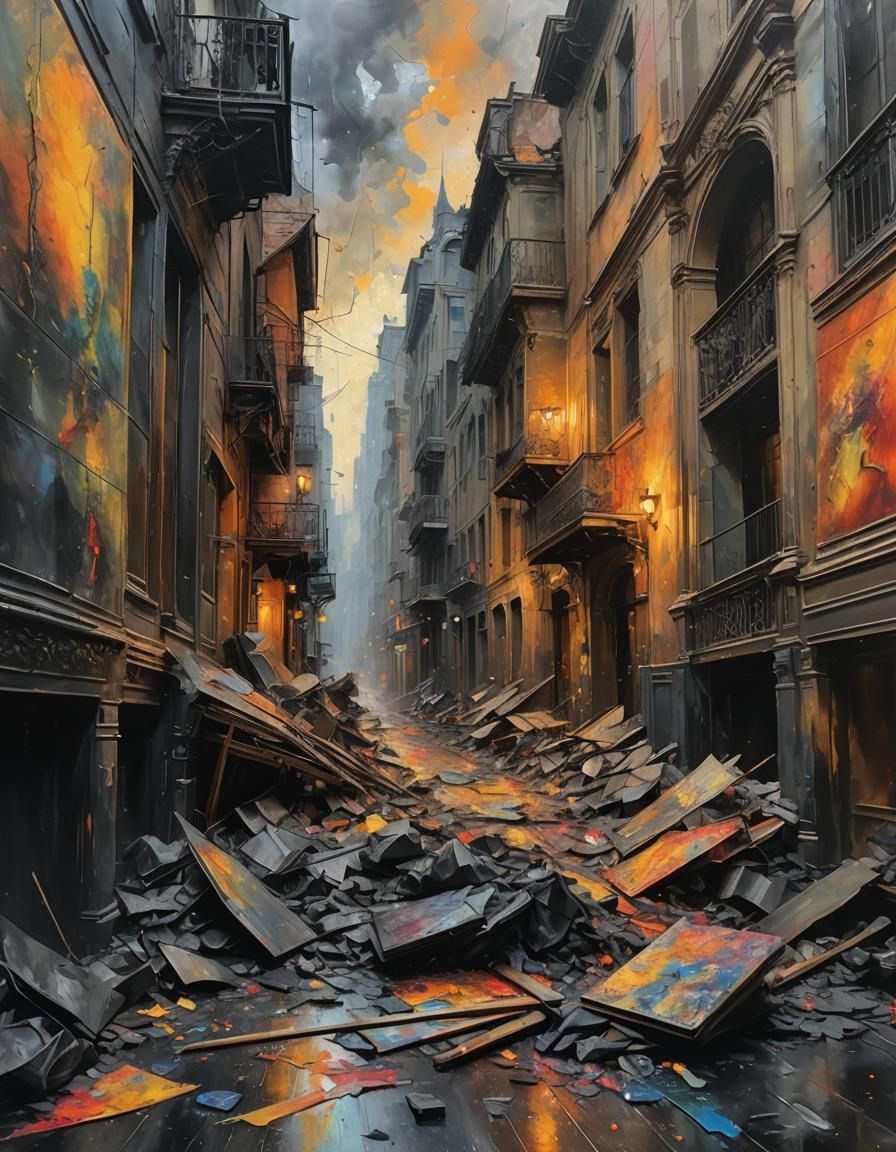 Colors of Destruction! - AI Generated Artwork - NightCafe Creator