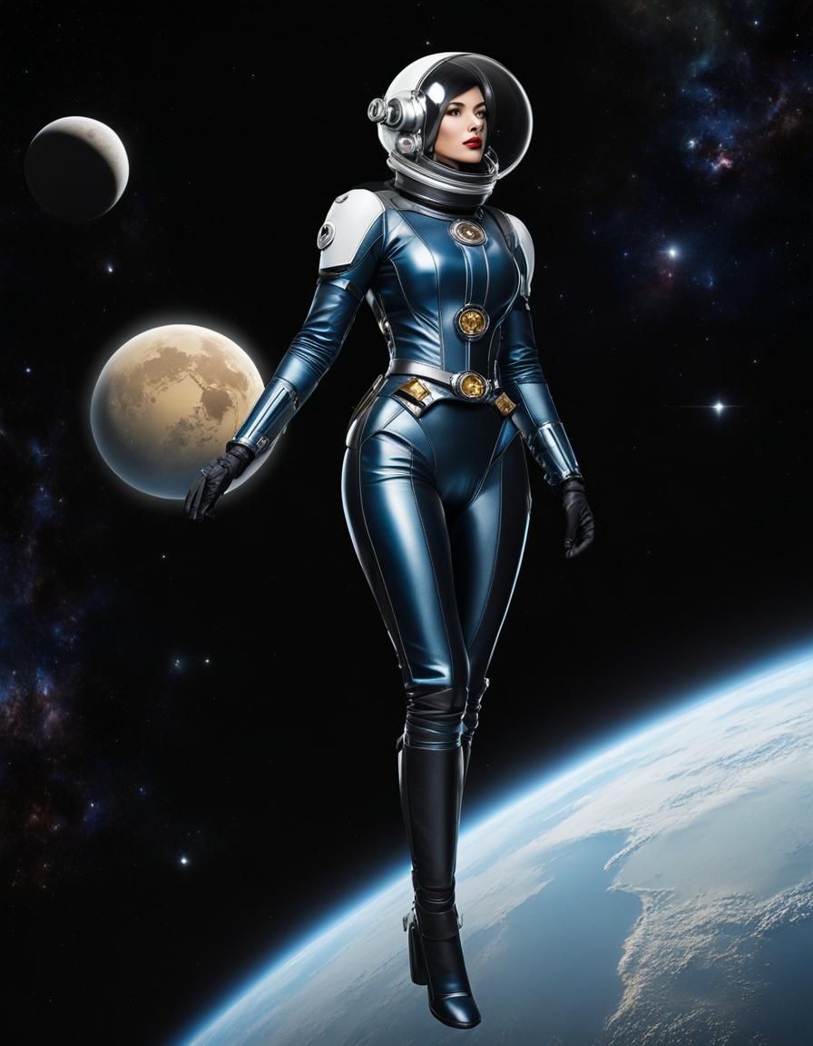 Retro Sci-fi Space Explorer - AI Generated Artwork - NightCafe Creator