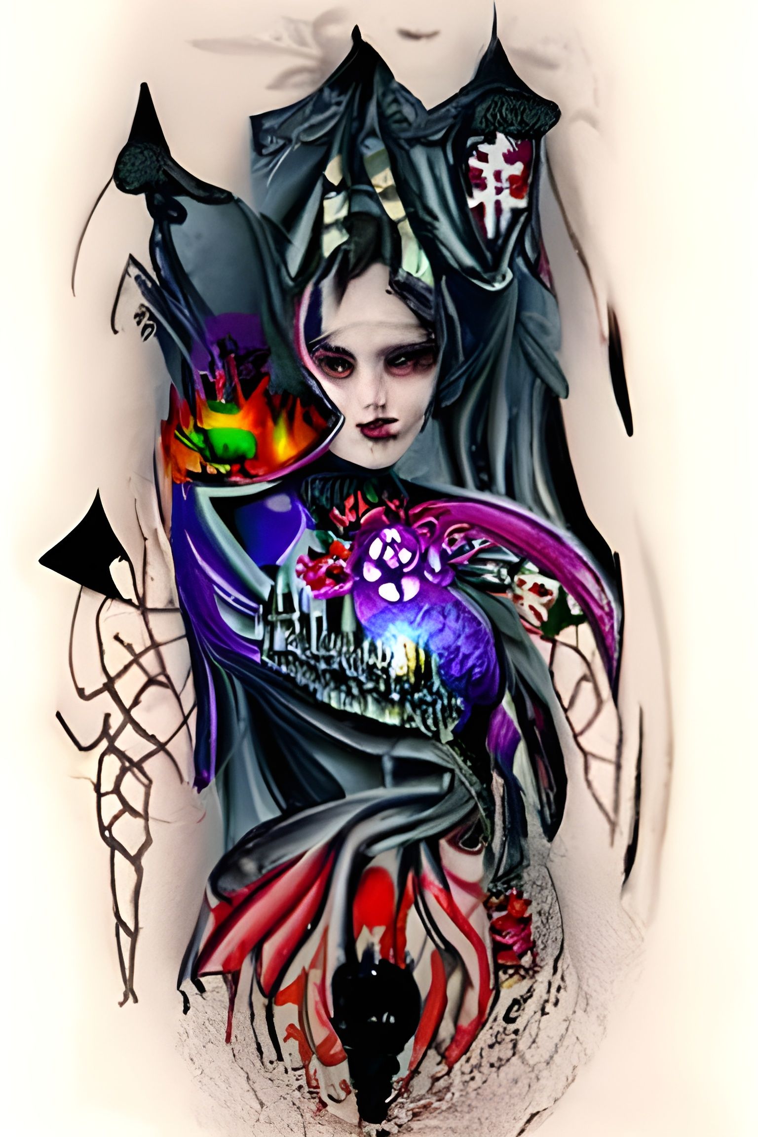 Gothic Tattoo design #1 gothic art beautiful colorful complex detailed ...