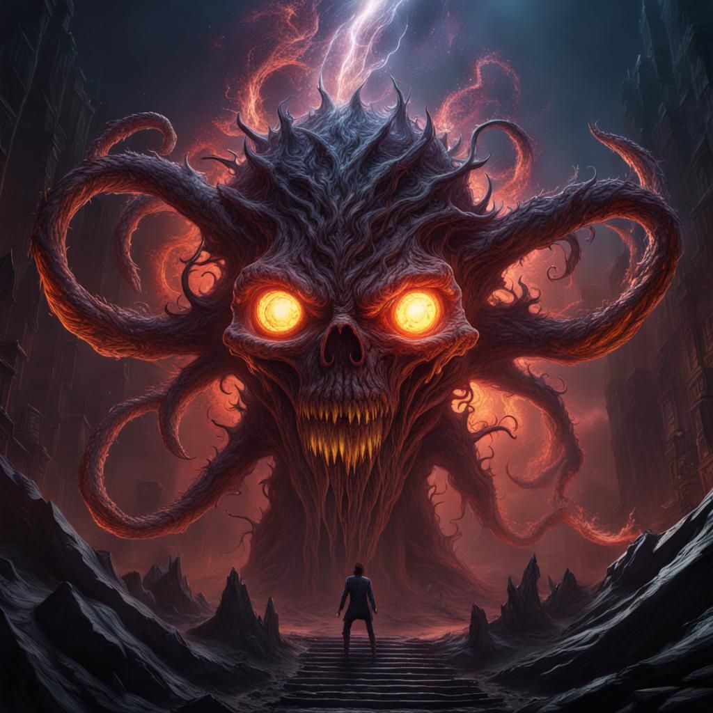 Demonic eldritch supernova - AI Generated Artwork - NightCafe Creator