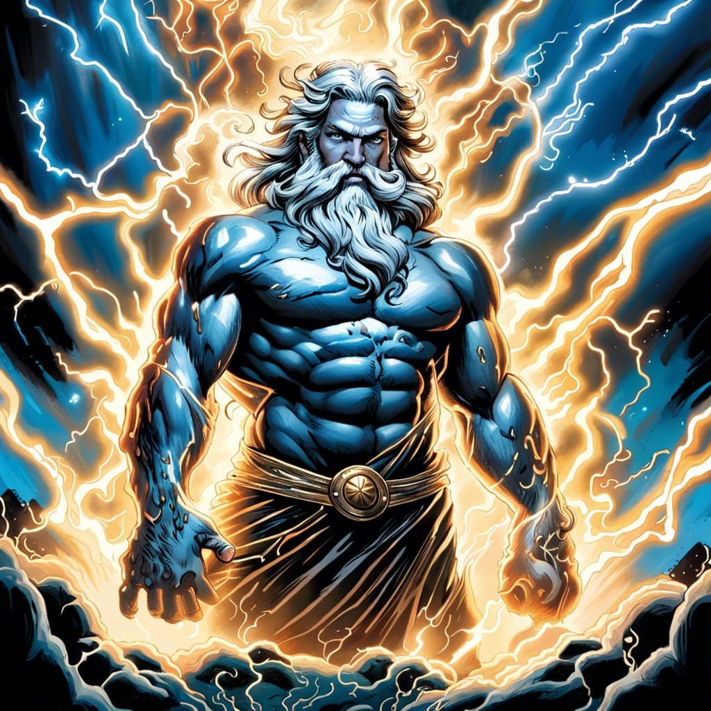 Zeus, the thunder god - AI Generated Artwork - NightCafe Creator