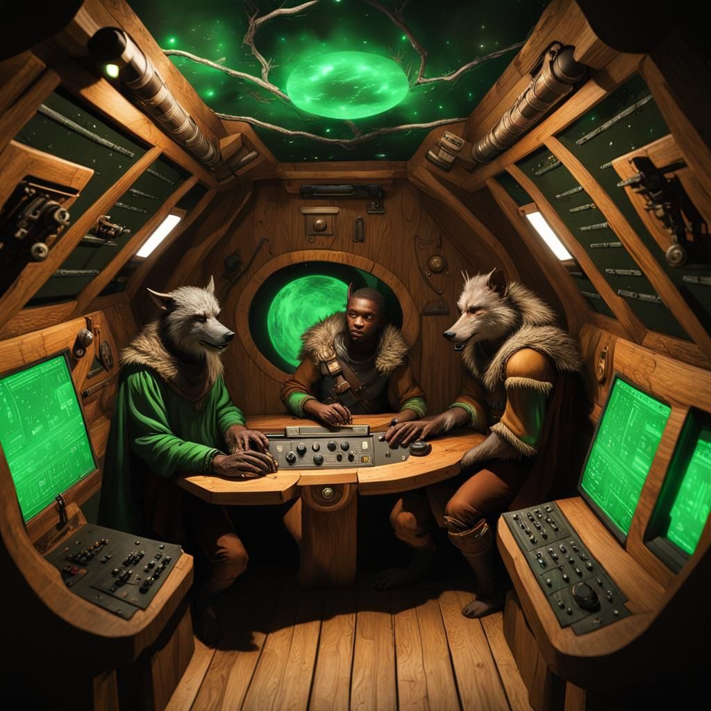 Werewolves in space - AI Generated Artwork - NightCafe Creator