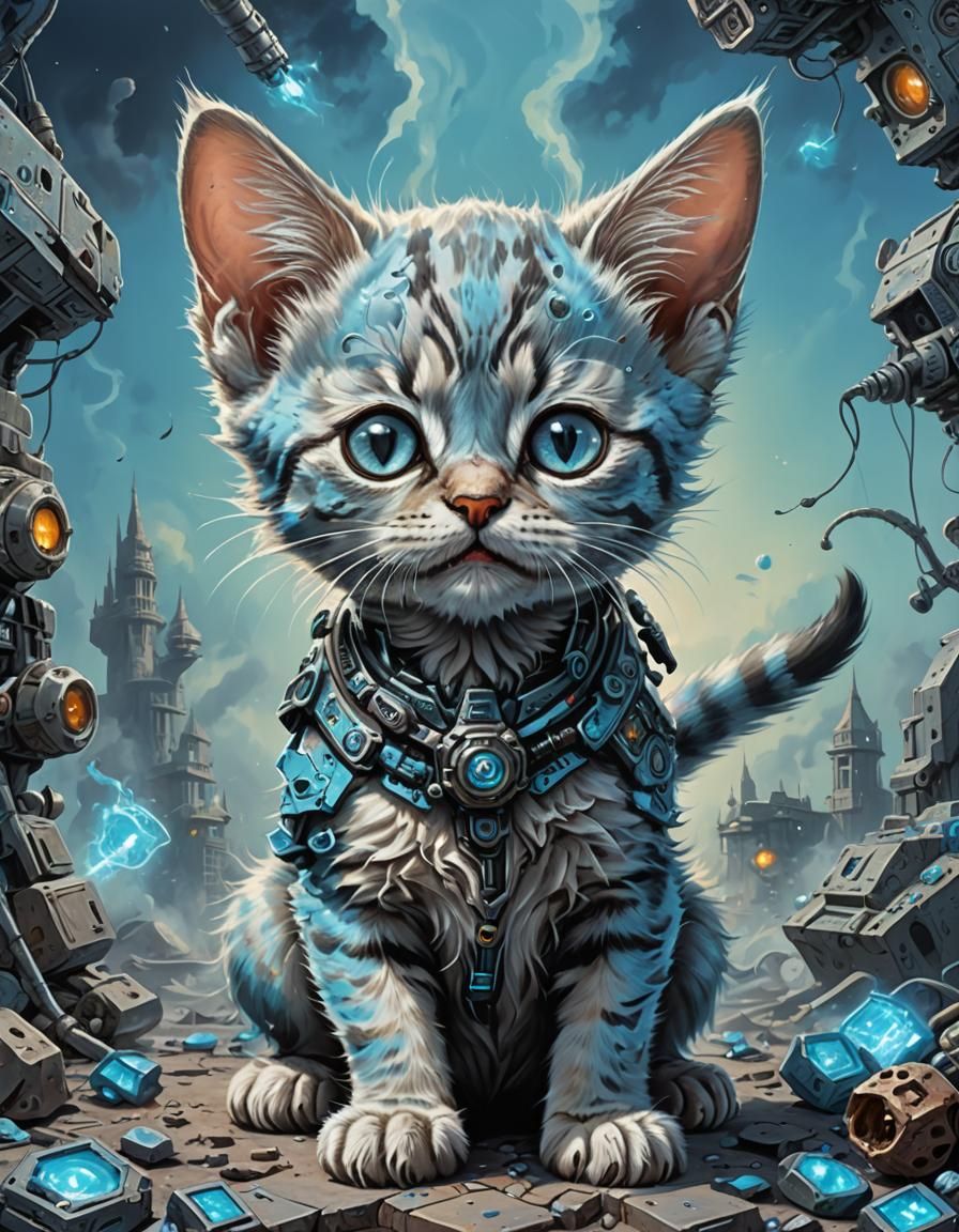 science fiction kitty - AI Generated Artwork - NightCafe Creator