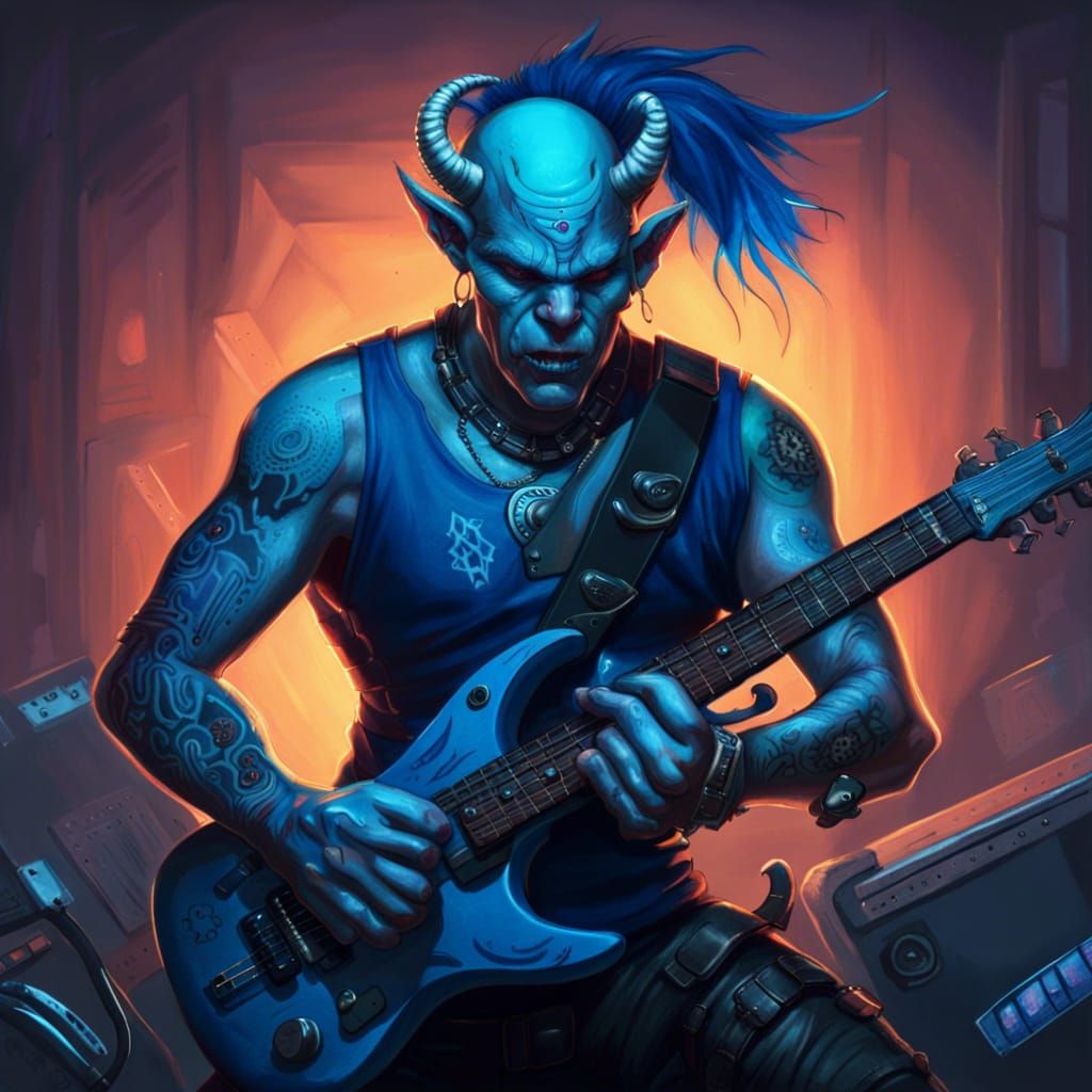 Cueball, the punk Rock troll mage - AI Generated Artwork - NightCafe ...