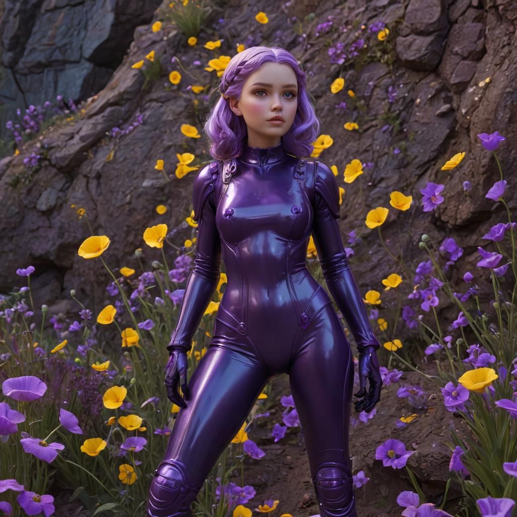 purple rubber suit - AI Generated Artwork - NightCafe Creator
