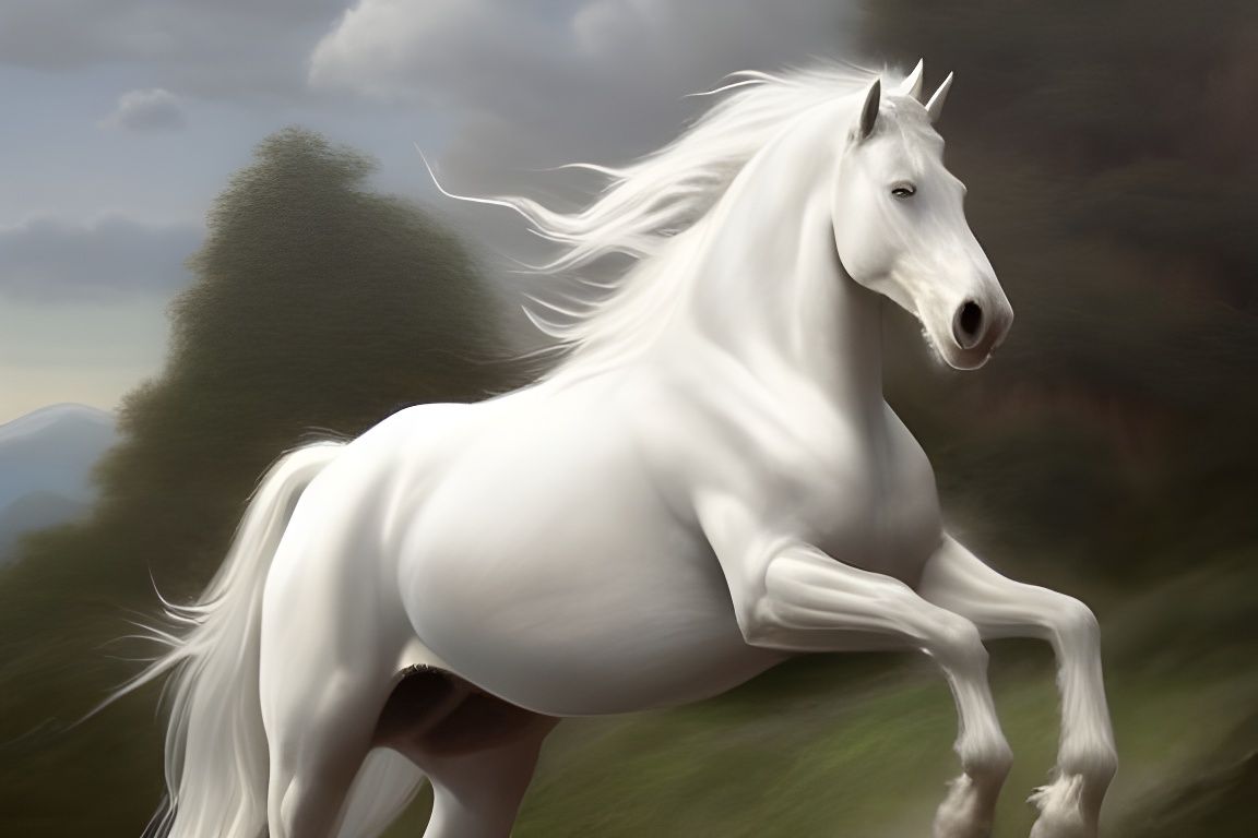 Shadowfax, Stallion of the Mearas - AI Generated Artwork - NightCafe ...