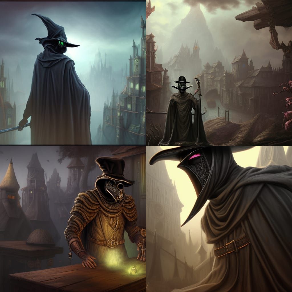 Plague doctors - Detailed Plague Doctor in Fantasy Concept A...