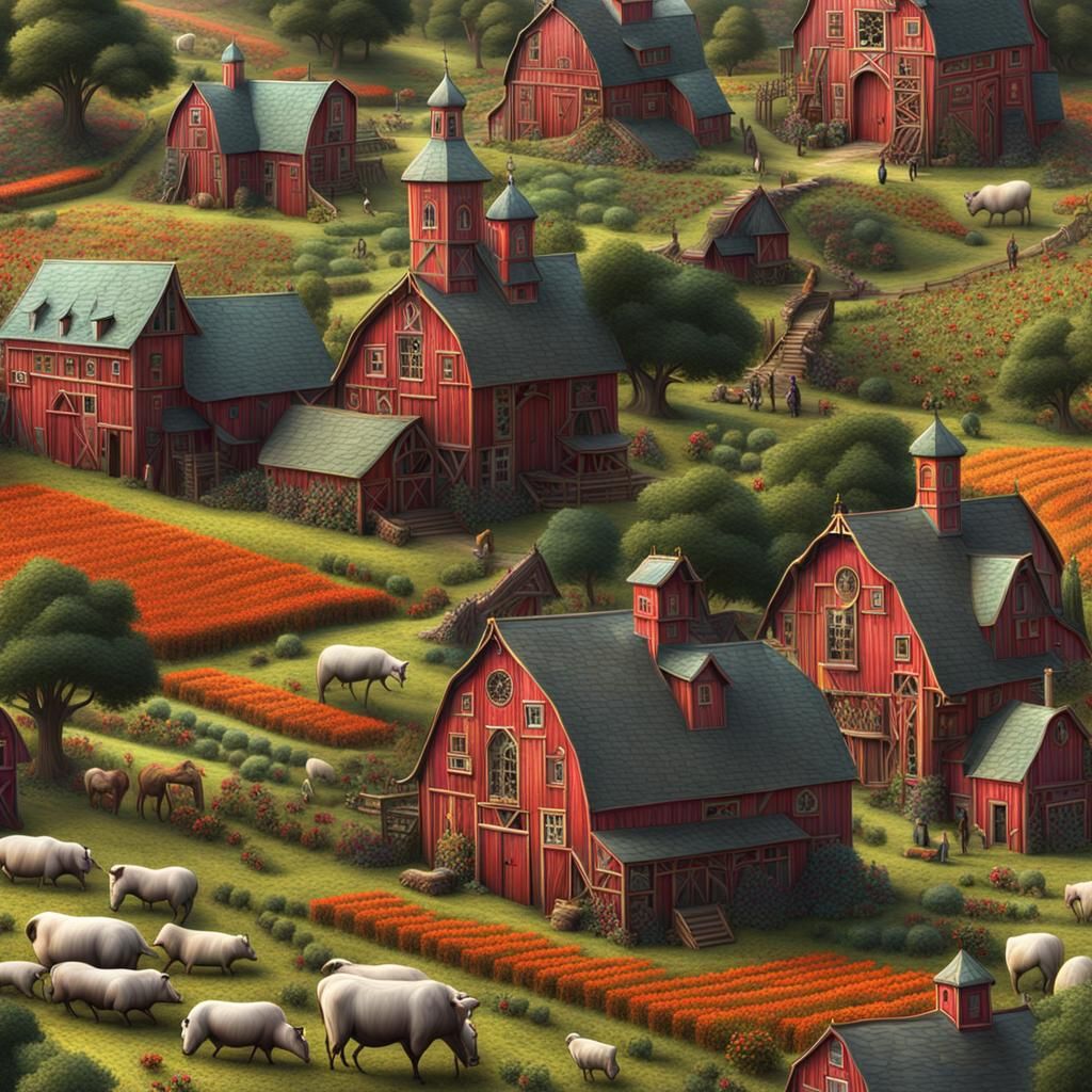 gothic farm life - AI Generated Artwork - NightCafe Creator