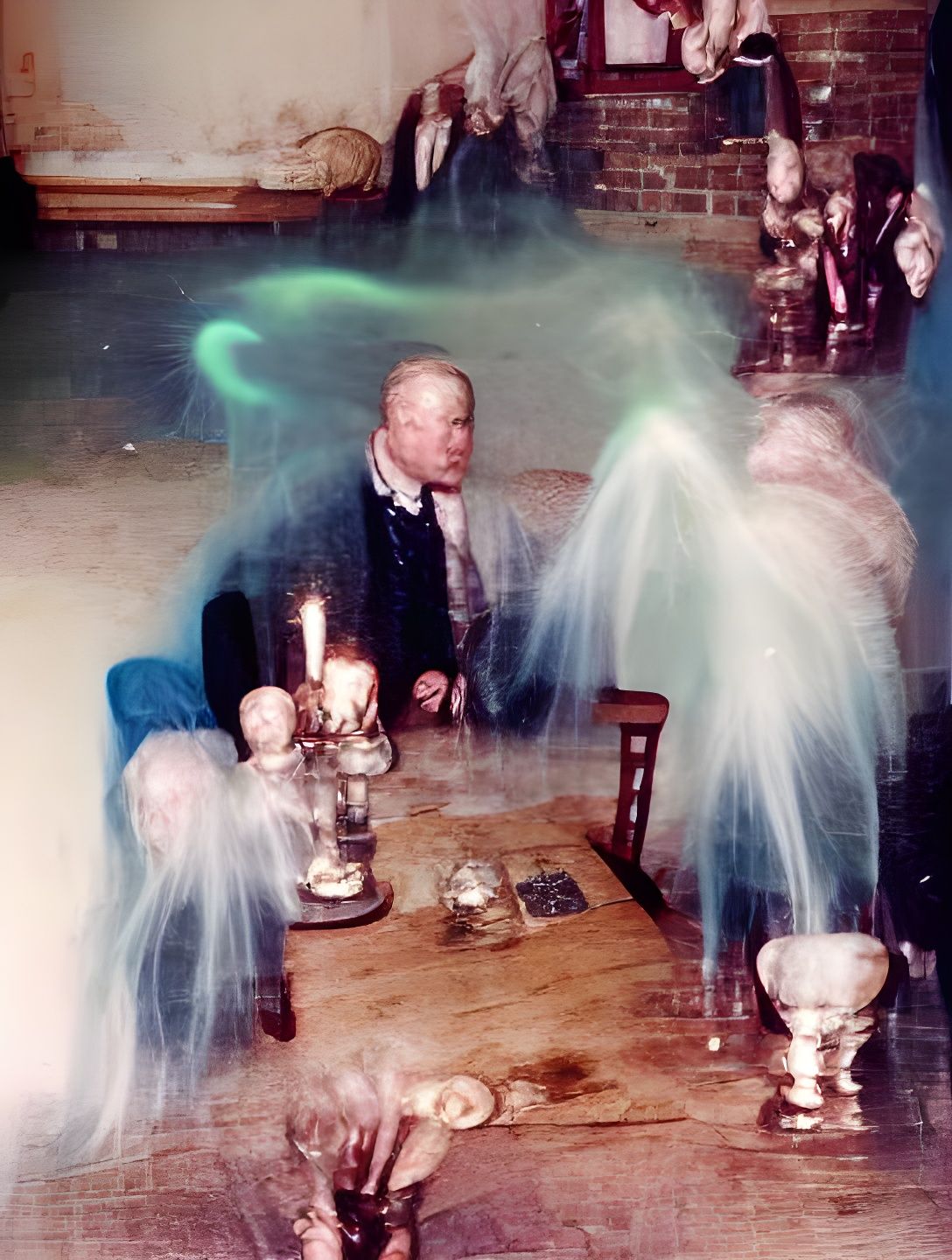 Spirit photography reveals the presence of ectoplasm during a séance ...