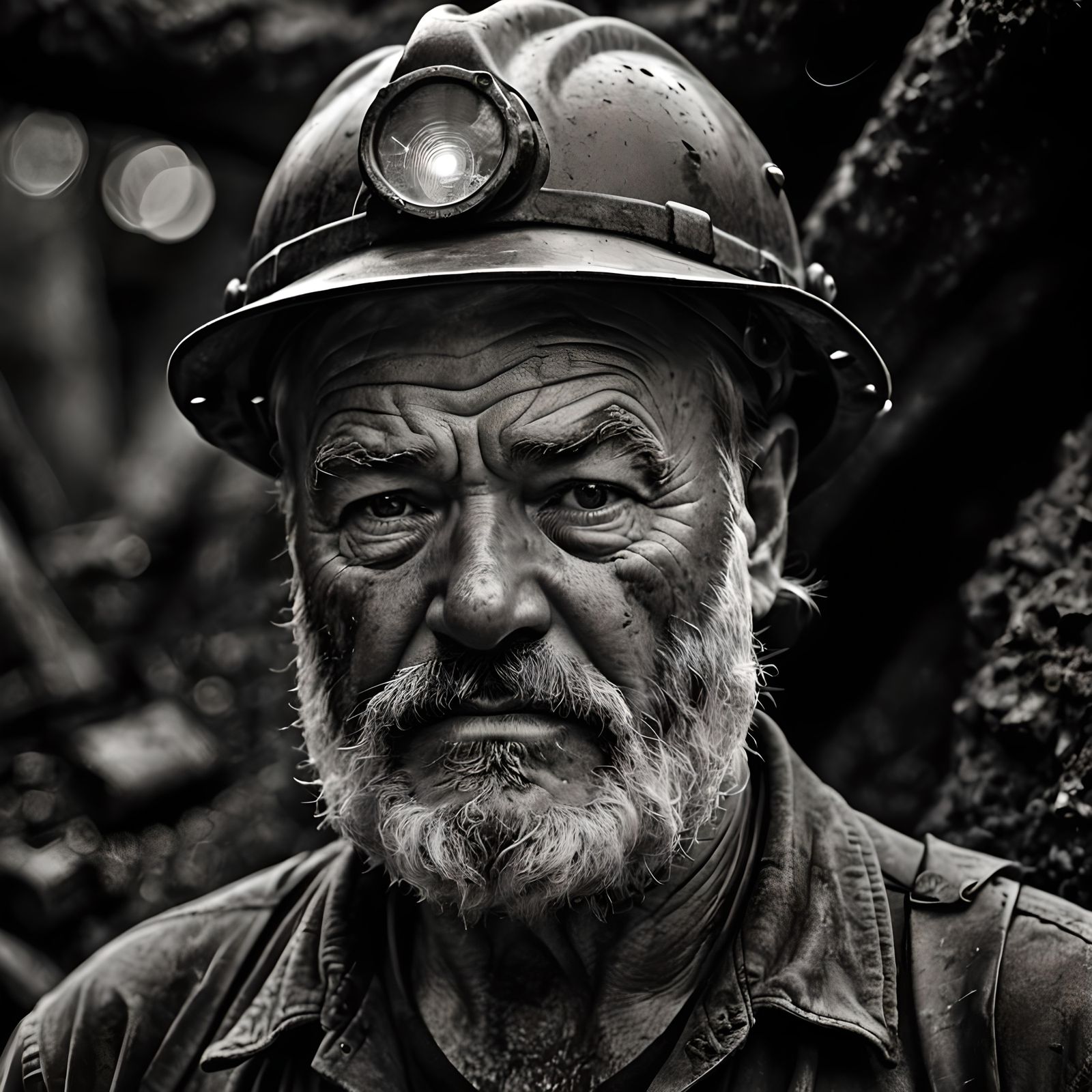 An Old Coal Miner Portrait - AI Generated Artwork - NightCafe Creator