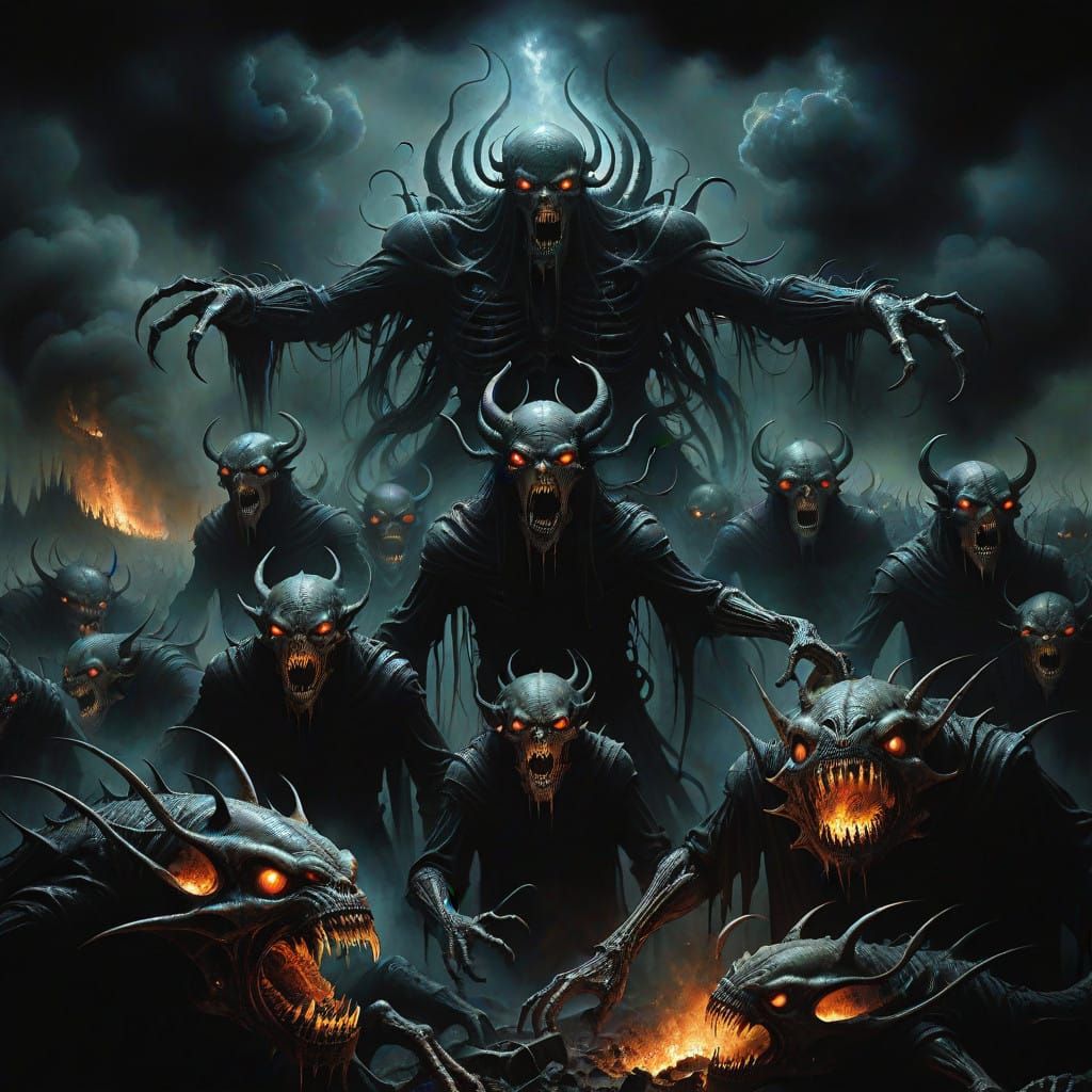 Hellish Horde Emerges from Underworld in Twisted, ... - AI Art