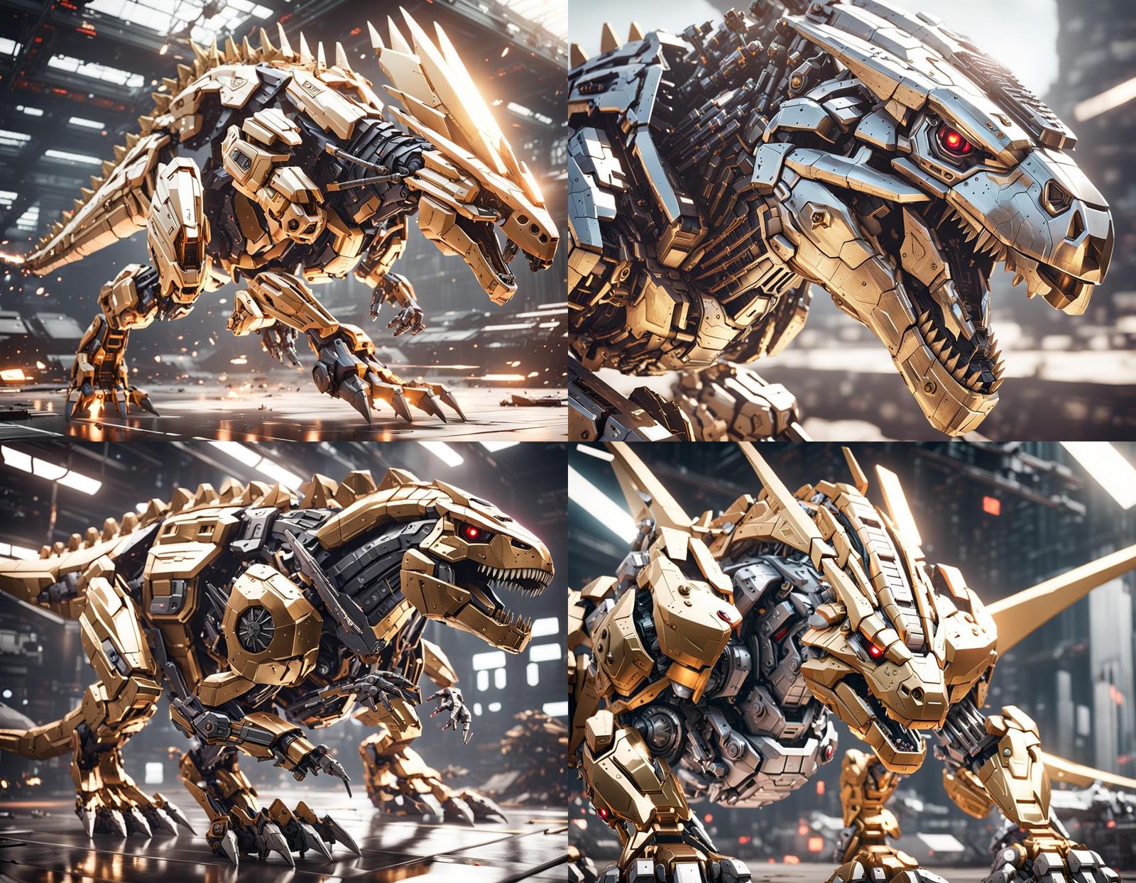 Mecha Dinosaur - AI Generated Artwork - NightCafe Creator