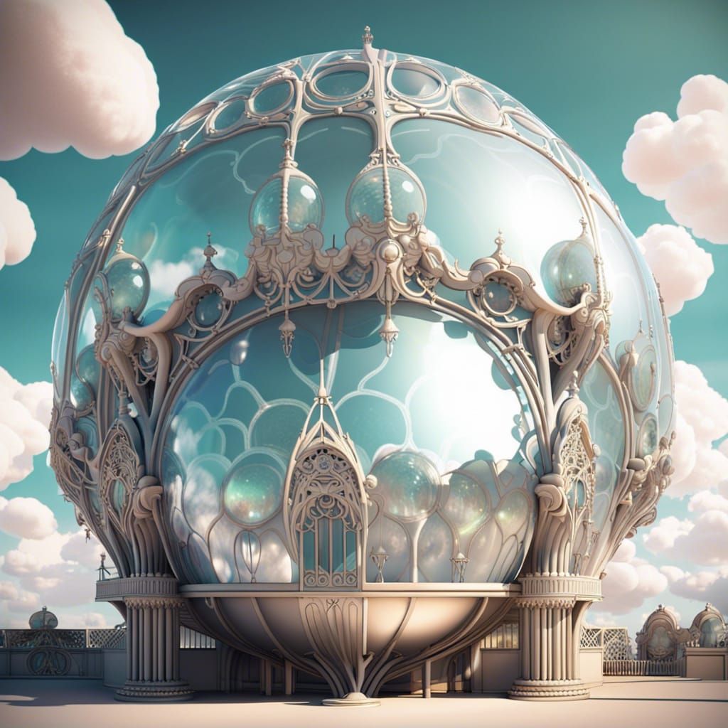 Glassy hazzy cold palaces - AI Generated Artwork - NightCafe Creator