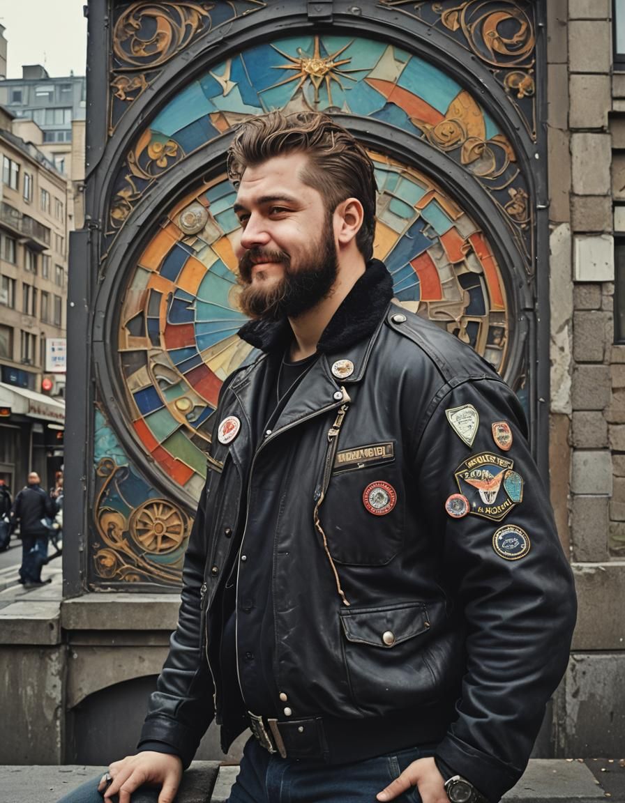 Handsome masculine man with beard - AI Generated Artwork - NightCafe Creator