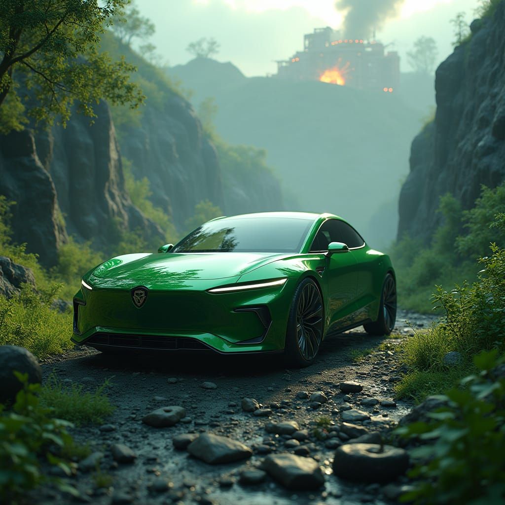 Jarring Contrast Between Eco-Friendliness and Envi... - AI Art