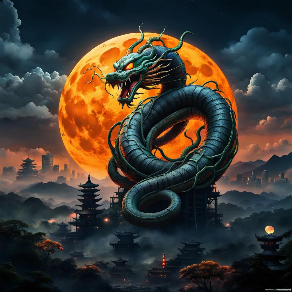 Ink draw of shenron by akira toriyama | Shenron dragon_character in a ...