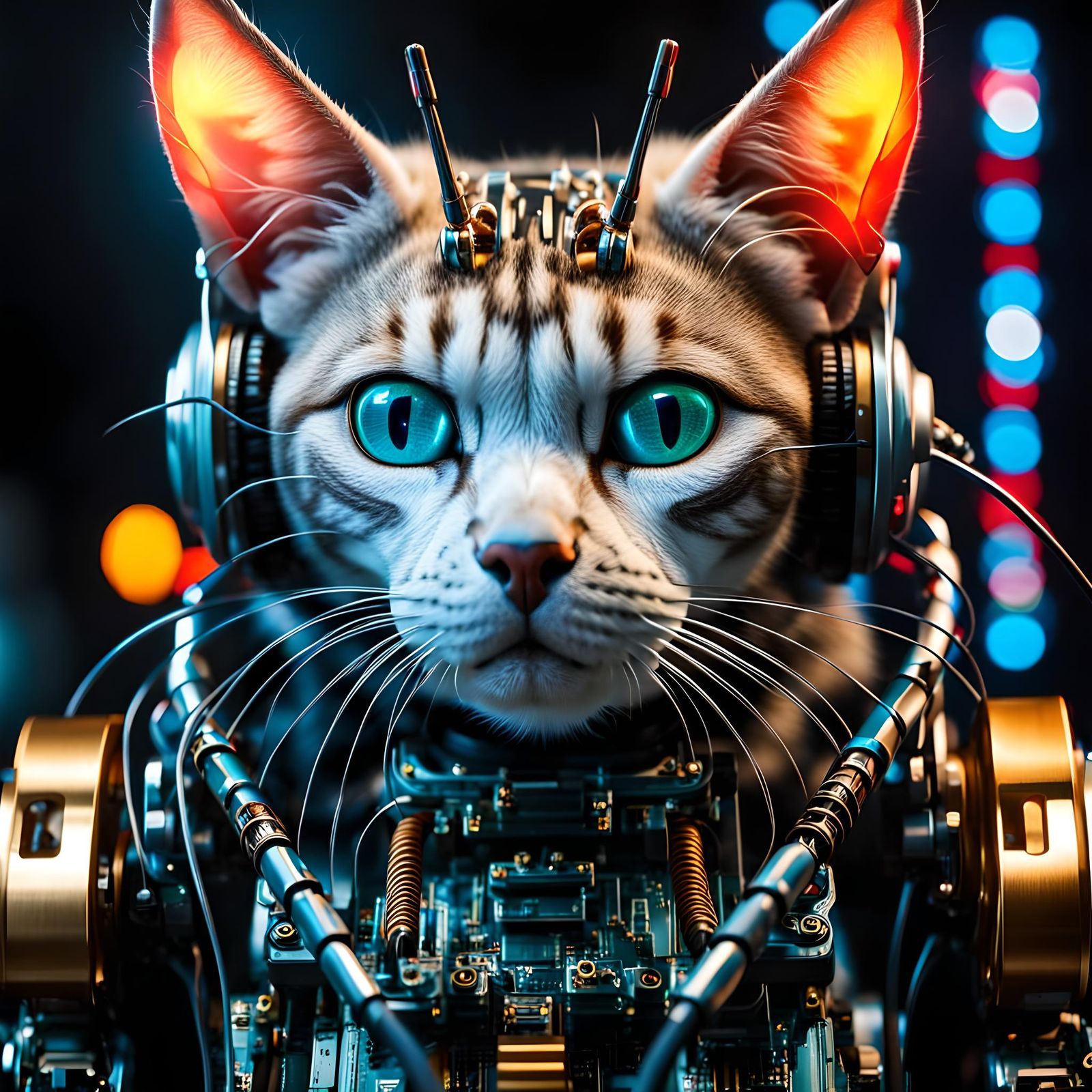 Cyborg cat. - AI Generated Artwork - NightCafe Creator