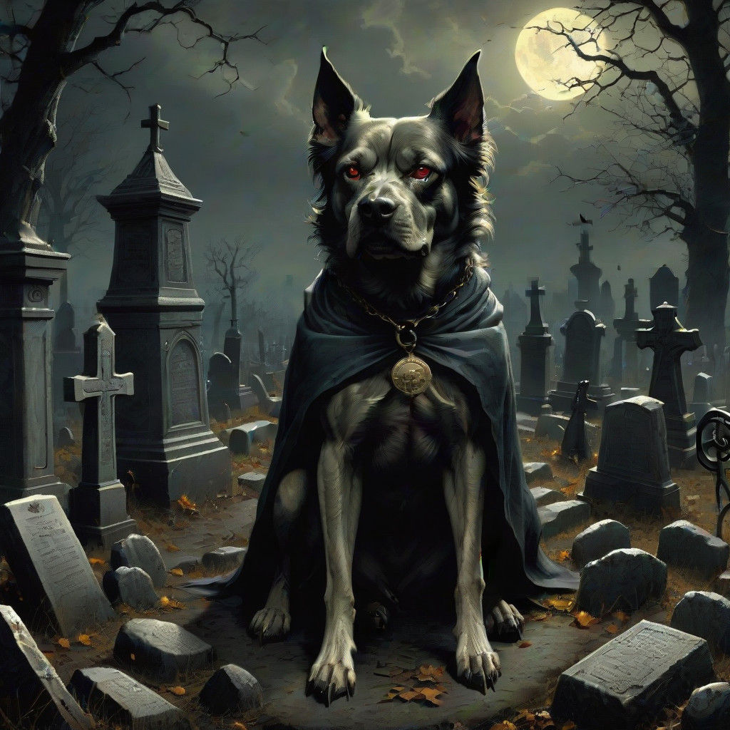 Devil dog in a haunted cemetery - Evil Canine Haunts a Frigh...