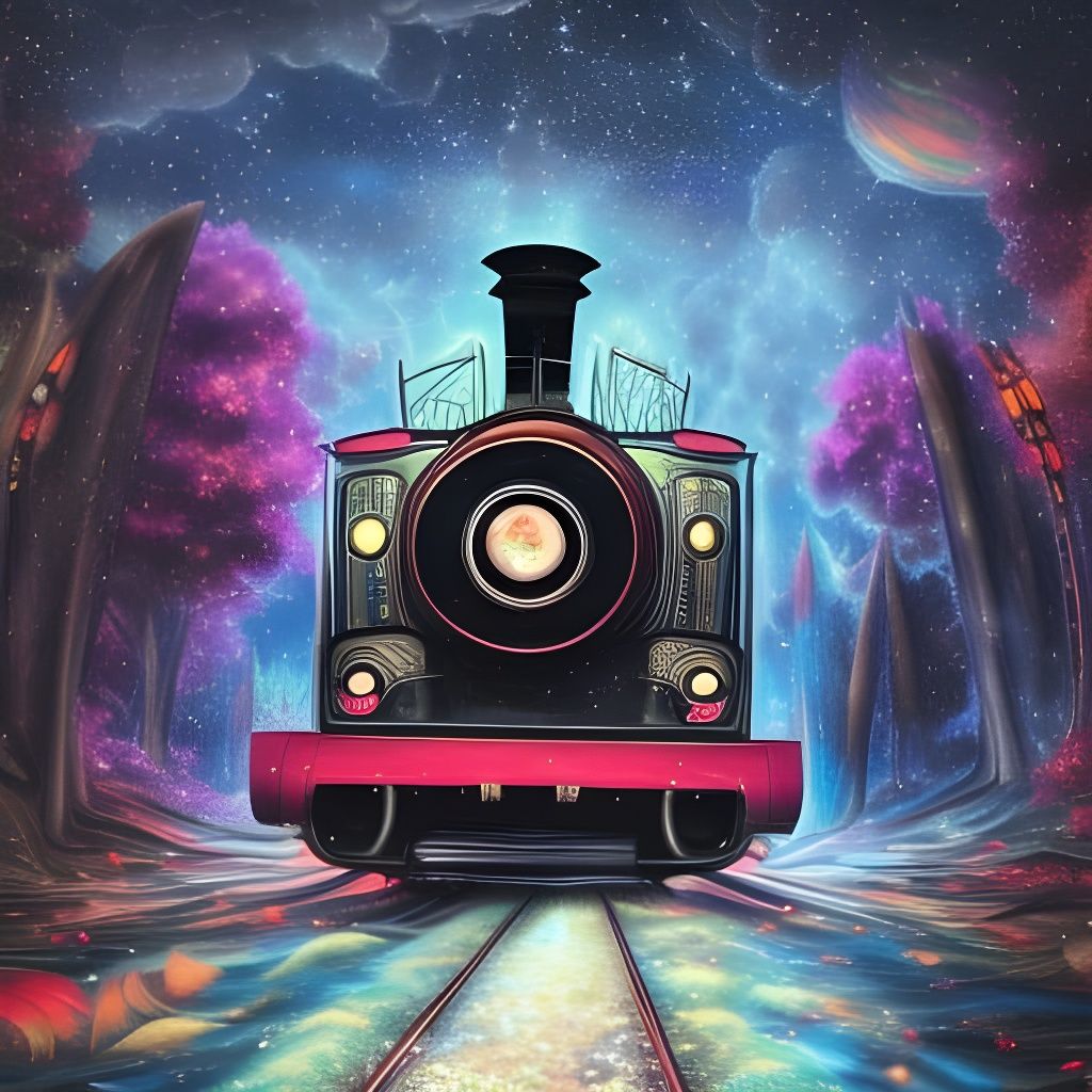Toxic dream train - AI Generated Artwork - NightCafe Creator