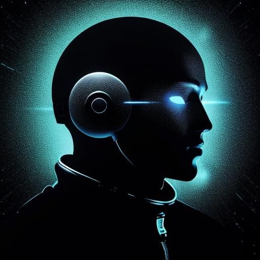 EDM Abstract poster with a Astronaut Head in acid_design style--Acid ...