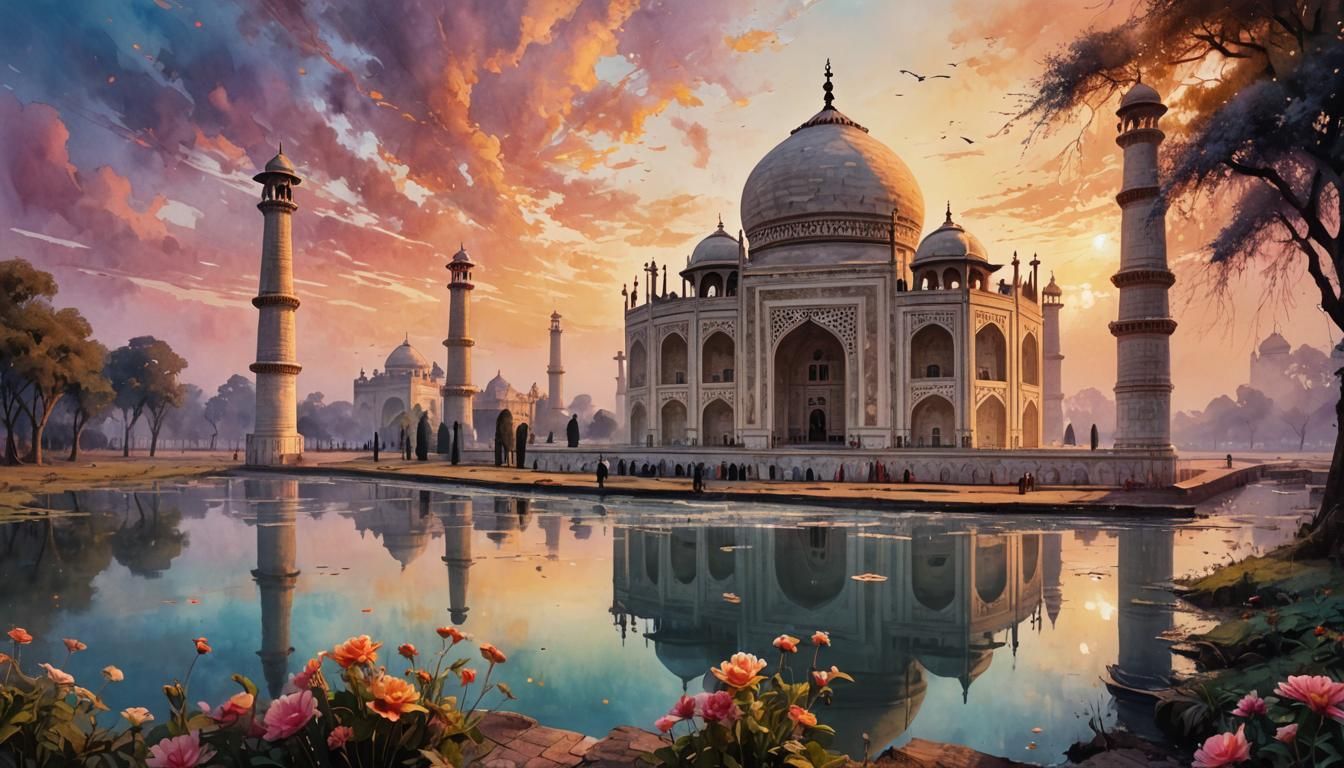 Taj Mahal - AI Generated Artwork - NightCafe Creator