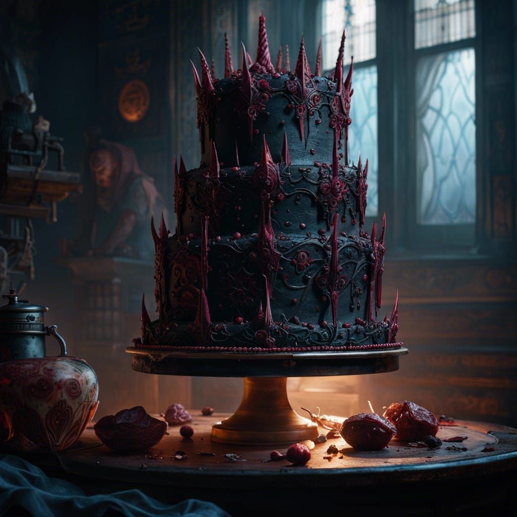 goth cake - AI Generated Artwork - NightCafe Creator