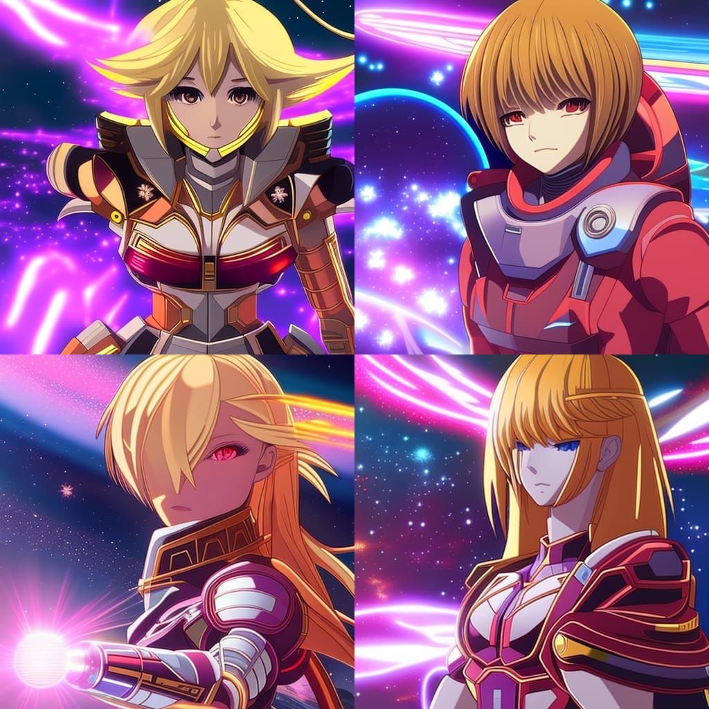 Anime Style portrait of a Japanese woman as a Cosmic Mutiverse Powerful ...