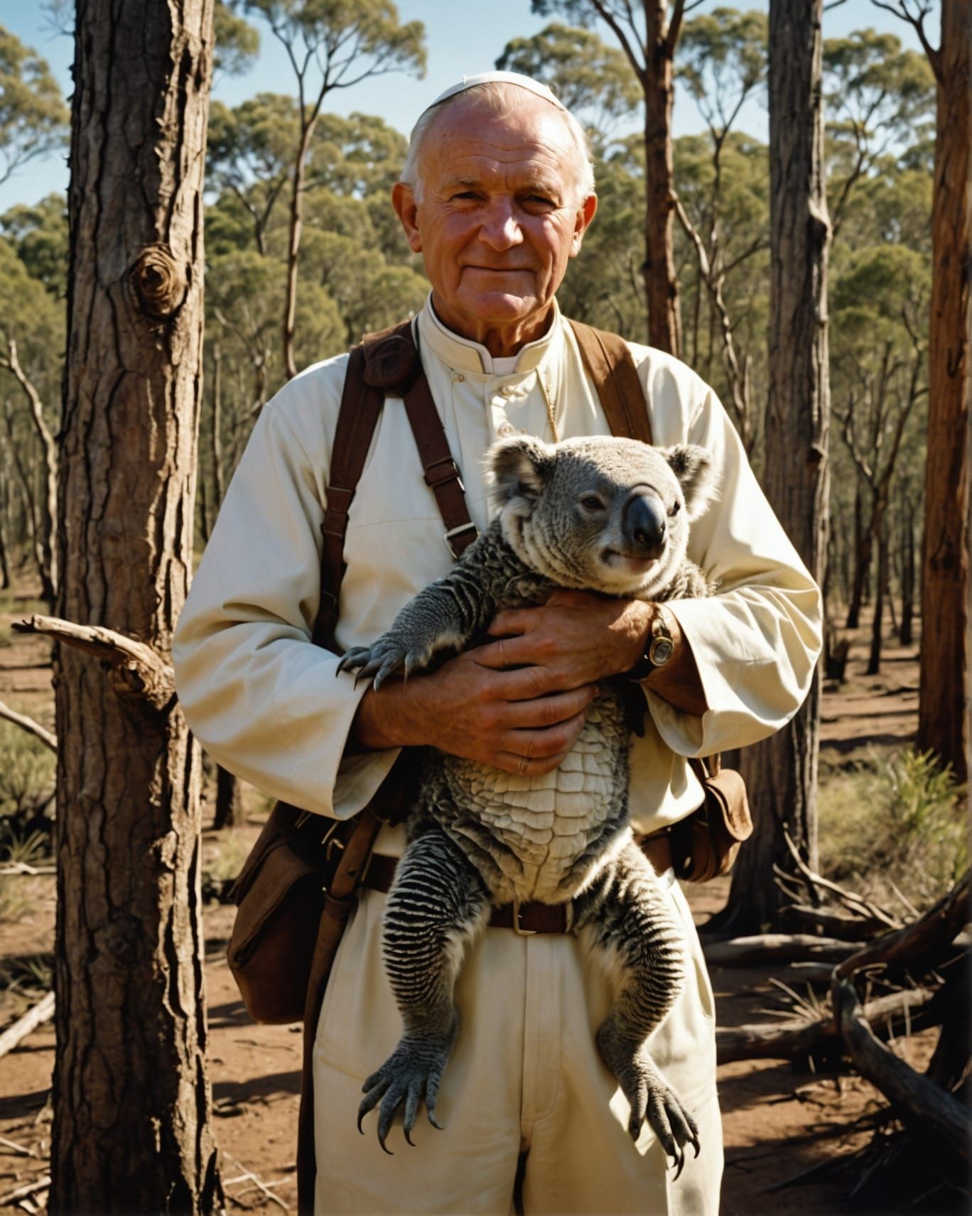 Saint John Paul II is holding a koala bear. Your argument is invalid ...