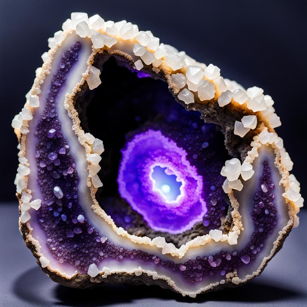 Purple geode - AI Generated Artwork - NightCafe Creator