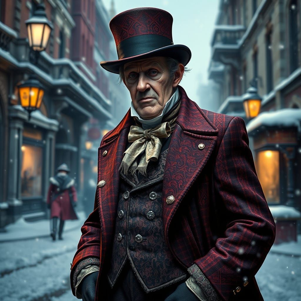 scrooge Victorian drawing - Ebenezer Scrooge in Victorian ...