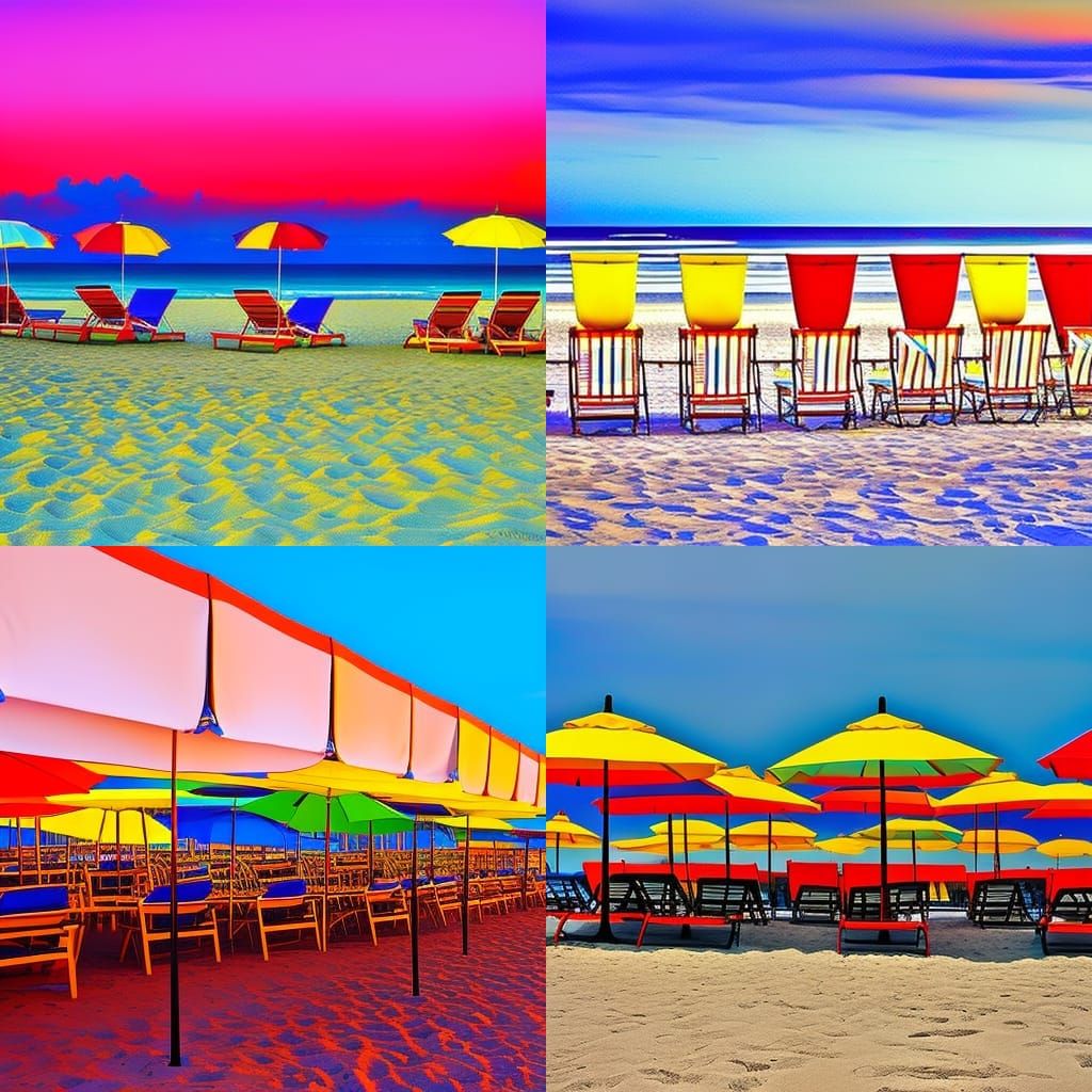 Day at the beach - AI Generated Artwork - NightCafe Creator