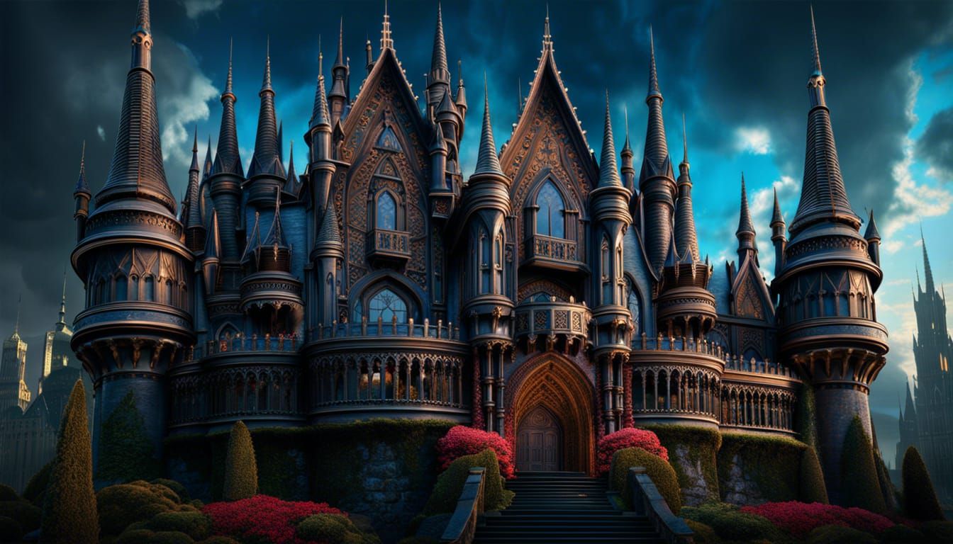 The Gothic castle , a magnificent building - AI Generated Artwork ...