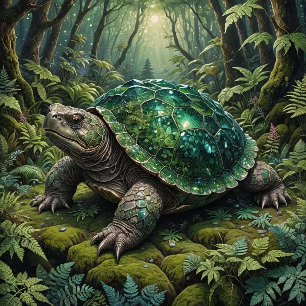 Emerald Tortoise - AI Generated Artwork - NightCafe Creator