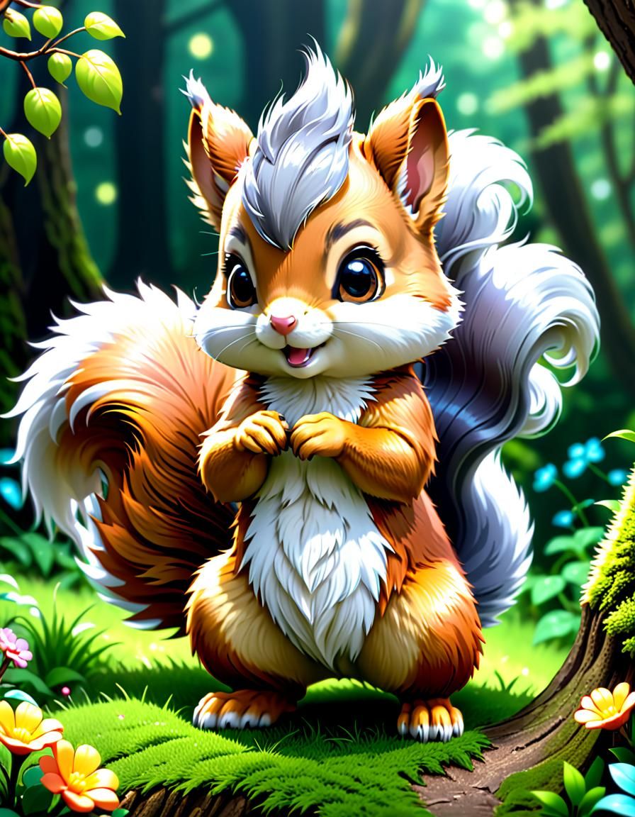 Chibi Squirrel - AI Generated Artwork - NightCafe Creator
