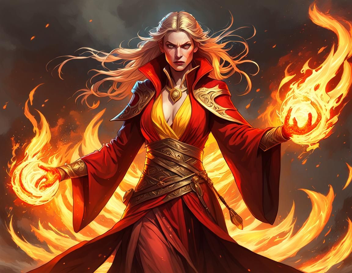 Hellfire Witch. - AI Generated Artwork - NightCafe Creator