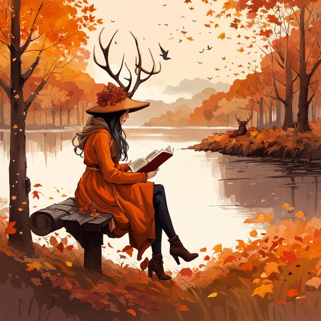 Autumn Day - AI Generated Artwork - NightCafe Creator