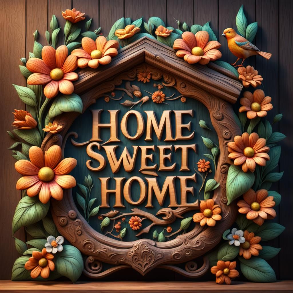 Wood carved word art - AI Generated Artwork - NightCafe Creator