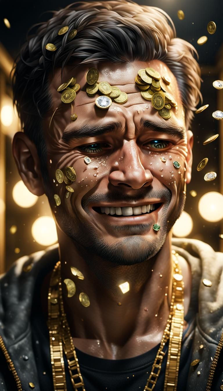 Money make's false happiness - AI Generated Artwork - NightCafe Creator