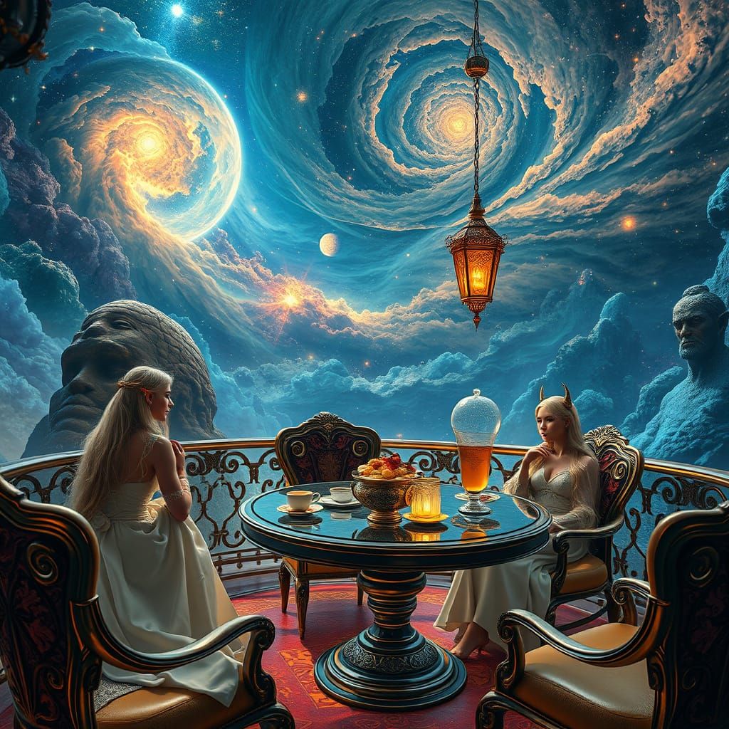 Celestial Cafe - Celestial Tea House in Cosmic Splendor