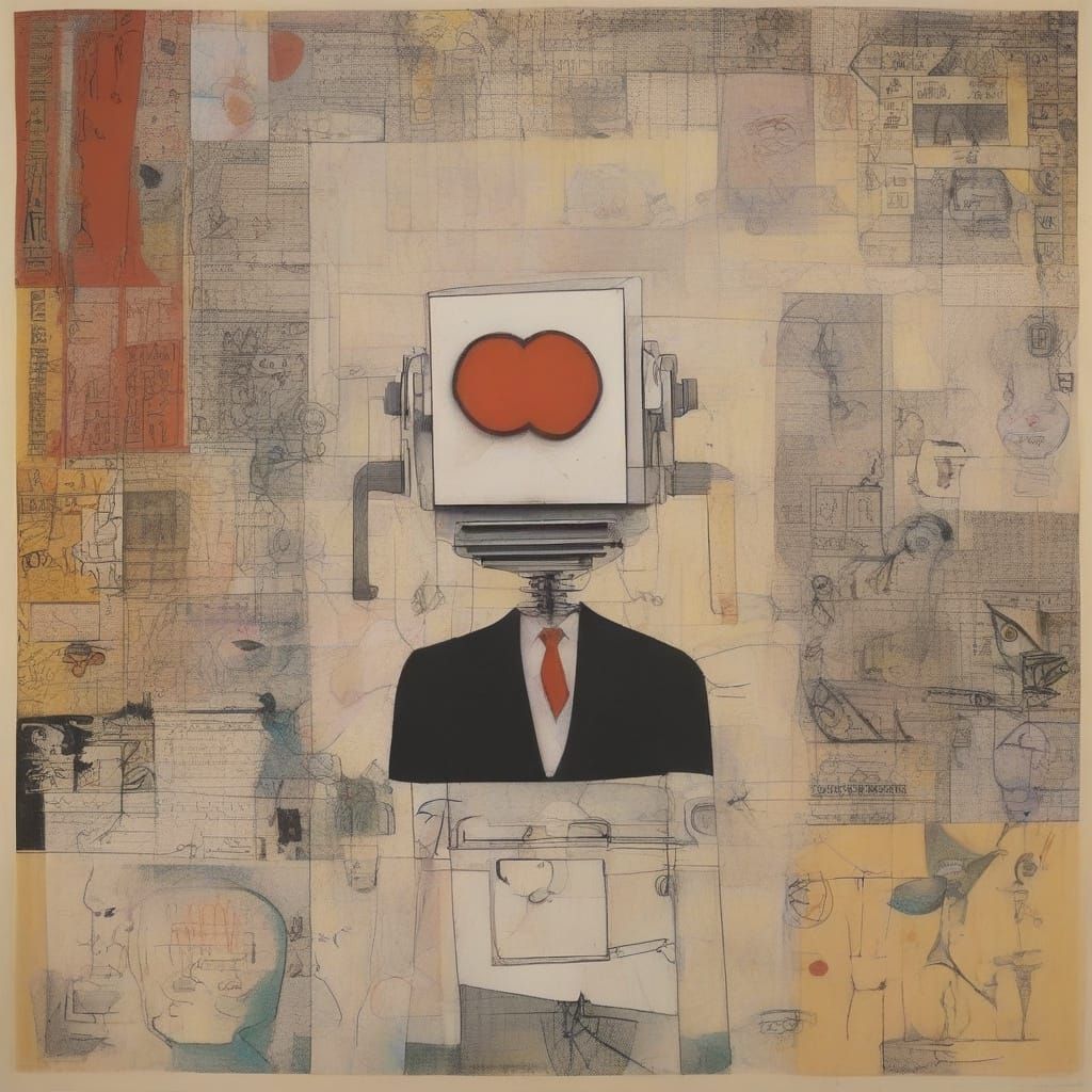 Surrealist Robot in Cubist Style - AI Art