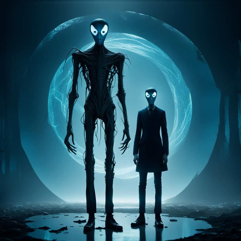 This is an image of an unsettling, uncanny, surreal creature that ...